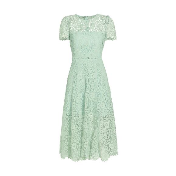 Self-Portrait | Dresses | Selfportrait Rose Green Floral Lace Short ...